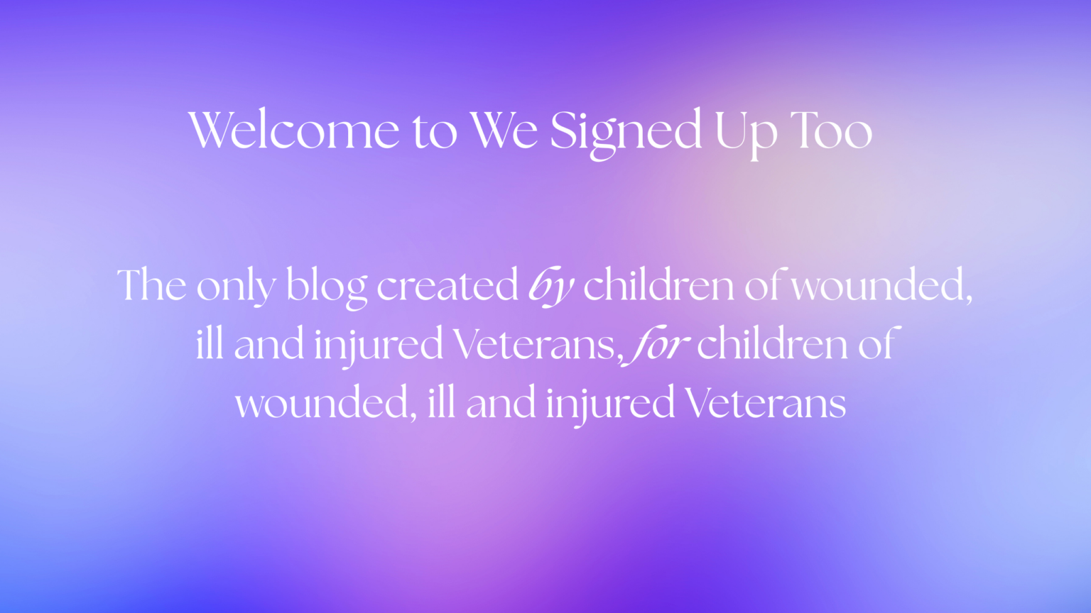 We Signed Up Too – Bringing Community and Awareness to Children of ...